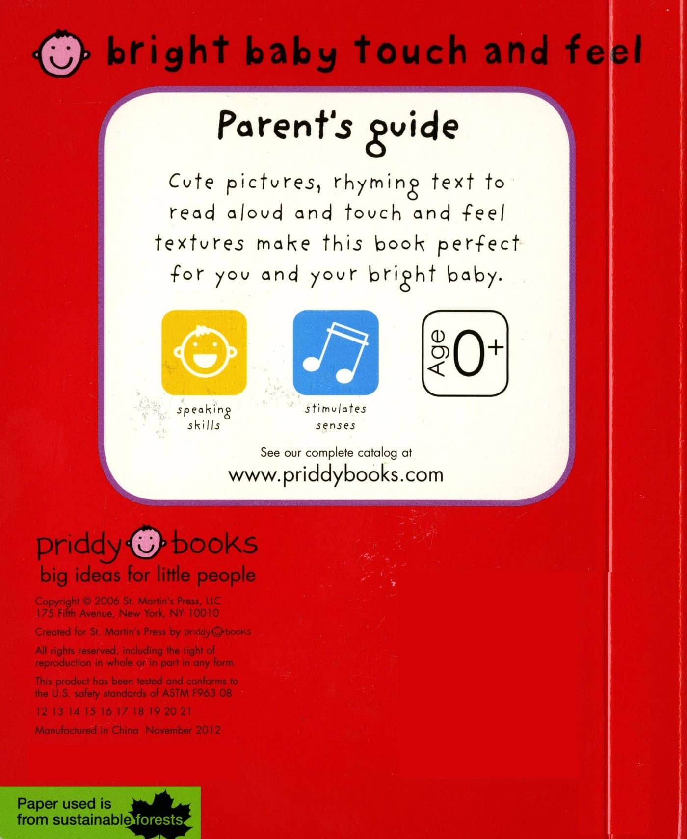 Bright Baby Touch & Feel At the Zoo - Priddy Books