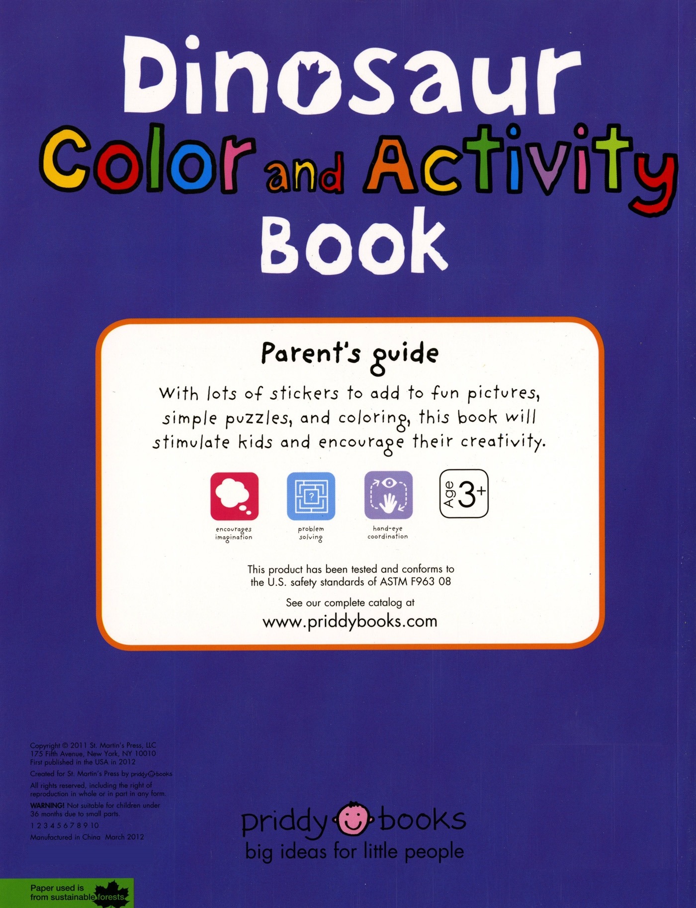 Color and Activity Books Dinosaur - Priddy Books
