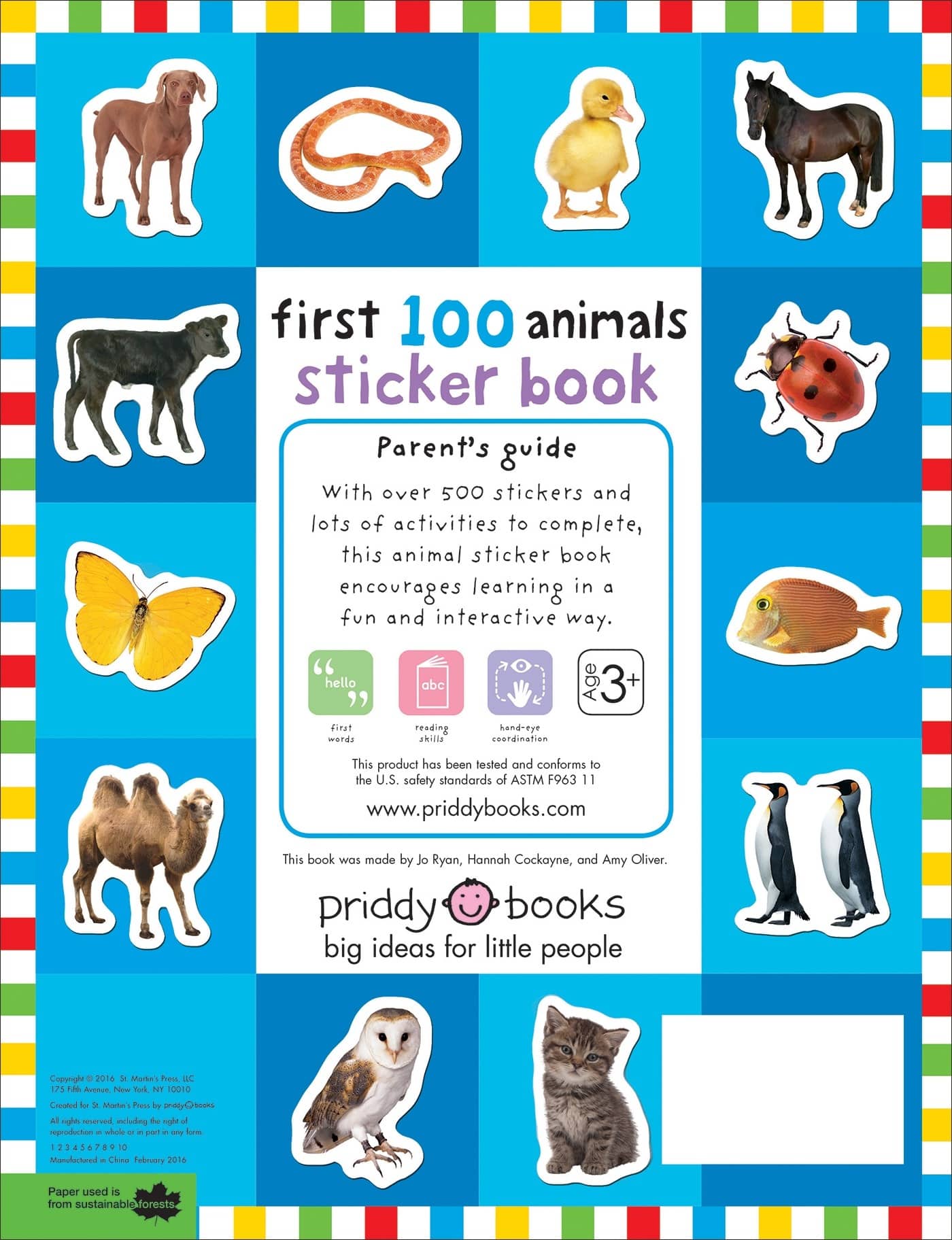 First 100 Stickers: Animals - Priddy Books