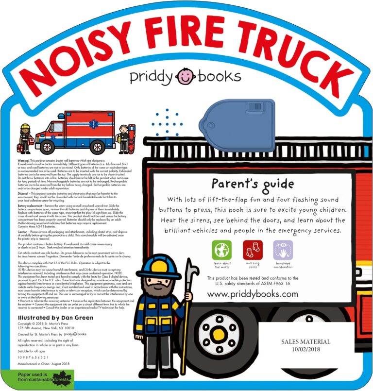 Noisy Fire Truck Sound Book - Priddy Books