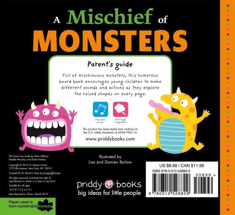 Picture Fit Board Books: A Mischief of Monsters - Priddy Books