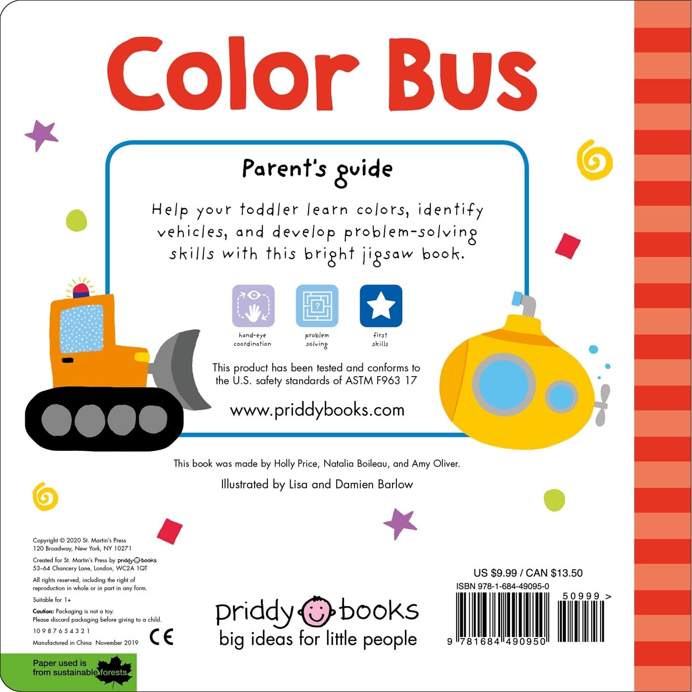 Puzzle and Play: Color Bus - Priddy Books