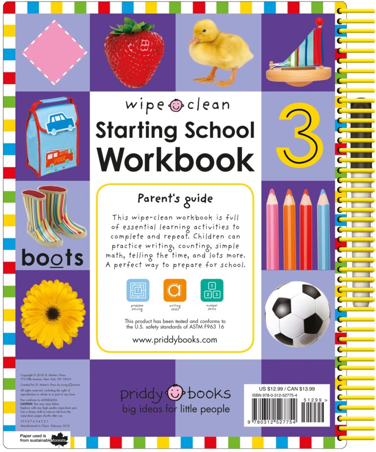 Wipe Clean: Starting School Workbook - Priddy Books