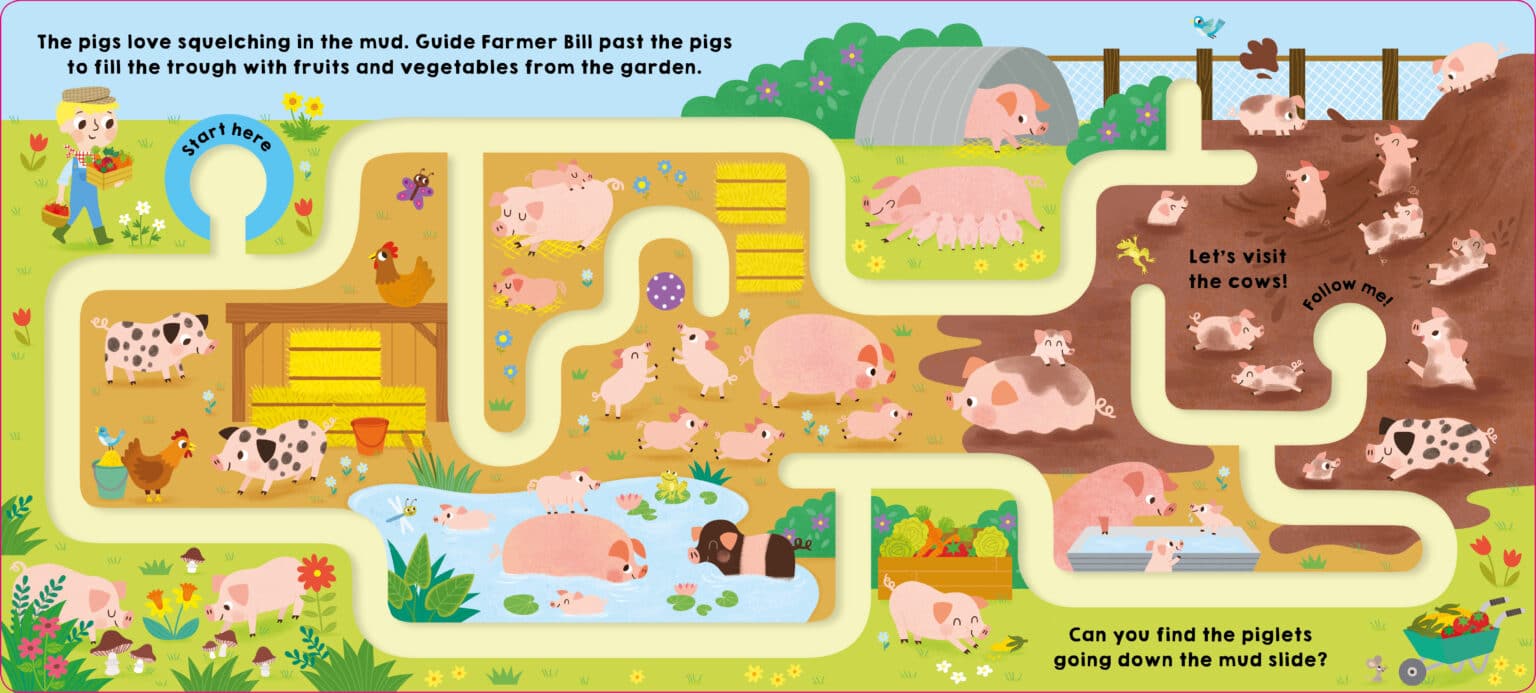 Maze Book: Follow Me Farm - Priddy Books